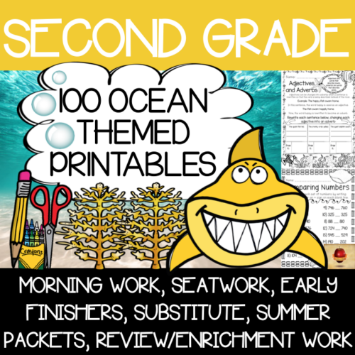 Second Grade Ocean Themed Worksheets {100 Standards Aligned Printables ...