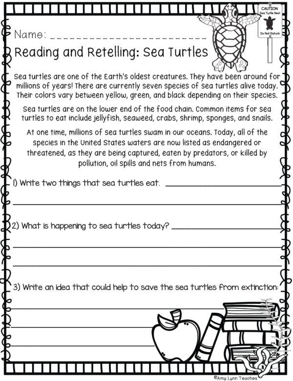 Second Grade Ocean Themed Worksheets {100 Standards Aligned Printables ...