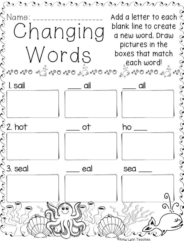 First Grade Ocean Themed Worksheets {100 Standards Aligned Printables ...