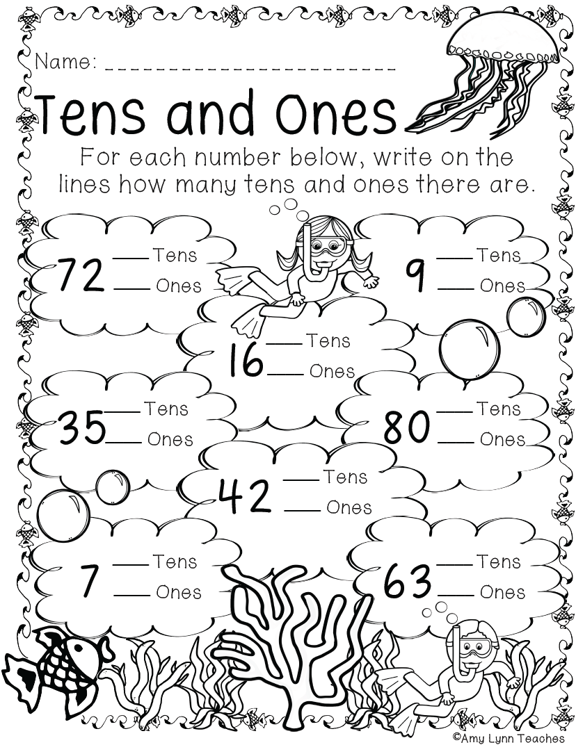 First Grade Ocean Themed Worksheets {100 Standards Aligned Printables ...