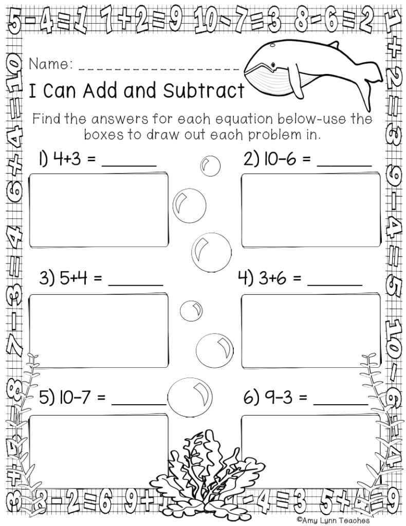Kindergarten Ocean Themed Worksheets {100 Standards Aligned Printables ...