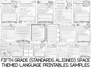 Fifth Grade Space Themed Worksheets {100 Standards Aligned Printables ...
