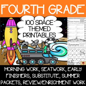 Fourth Grade Space Themed Worksheets {100 Standards Aligned Printables ...
