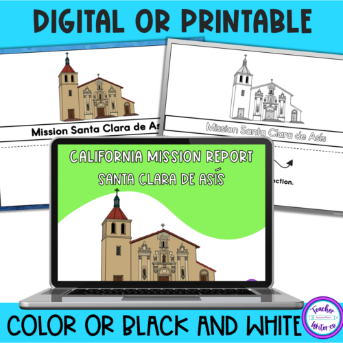 California Mission Report Santa Clara de Asis | Made By Teachers