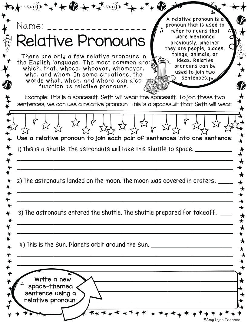 Fourth Grade Space Themed Worksheets {100 Standards Aligned Printables ...
