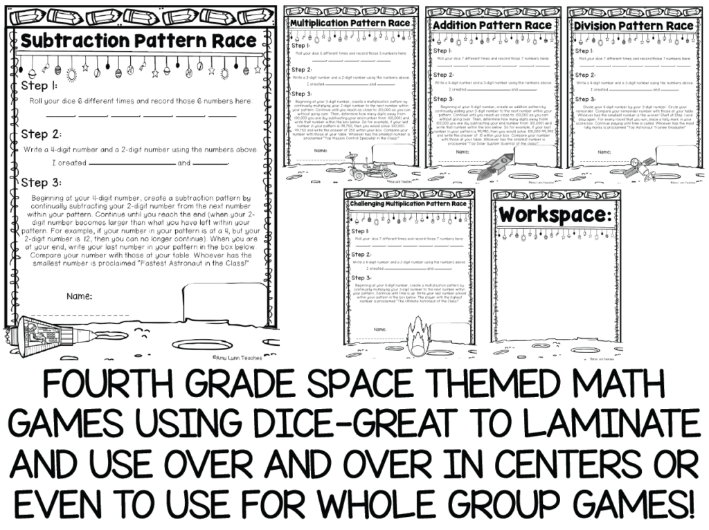 Fourth Grade Space Themed Worksheets {100 Standards Aligned Printables ...