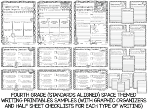Fourth Grade Space Themed Worksheets {100 Standards Aligned Printables ...