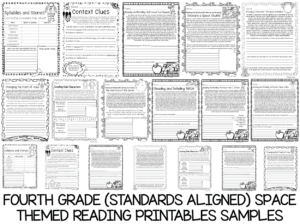 Fourth Grade Space Themed Worksheets {100 Standards Aligned Printables ...