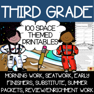 Third Grade Space Themed Worksheets {100 Standards Aligned Printables ...