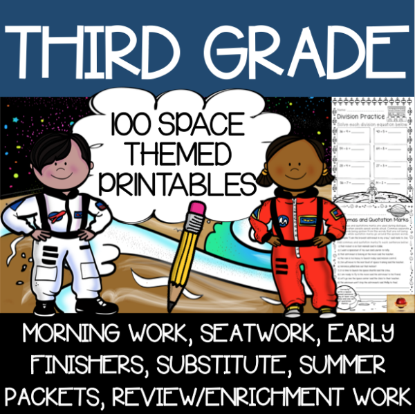 Third Grade Space Themed Worksheets {100 Standards Aligned Printables ...