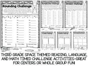 Third Grade Space Themed Worksheets {100 Standards Aligned Printables ...