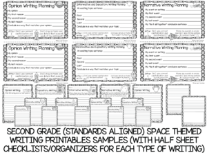 Second Grade Space Themed Worksheets {100 Standards Aligned Printables ...