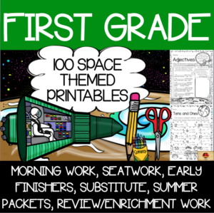 First Grade Space Themed Worksheets {100 Standards Aligned Printables ...