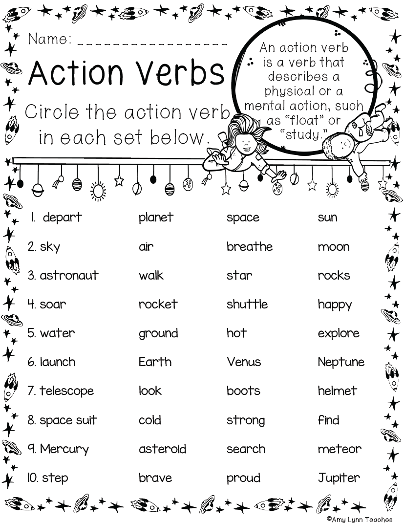 First Grade Space Themed Worksheets {100 Standards Aligned Printables ...