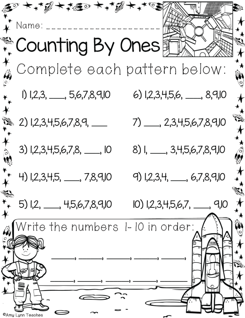 Kindergarten Space Themed Worksheets {100 Standards Aligned Printables ...