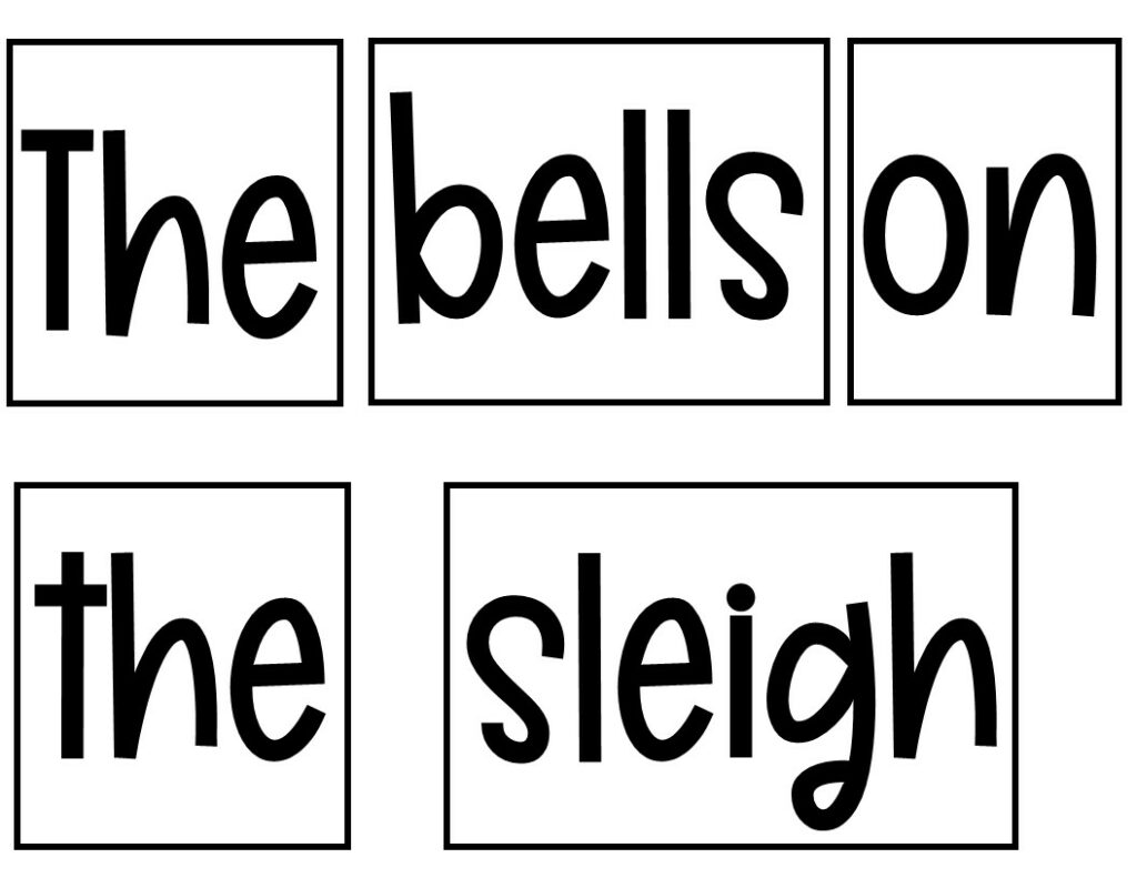 The Bells on the Sleigh {Pocket Chart Song} | Made By Teachers