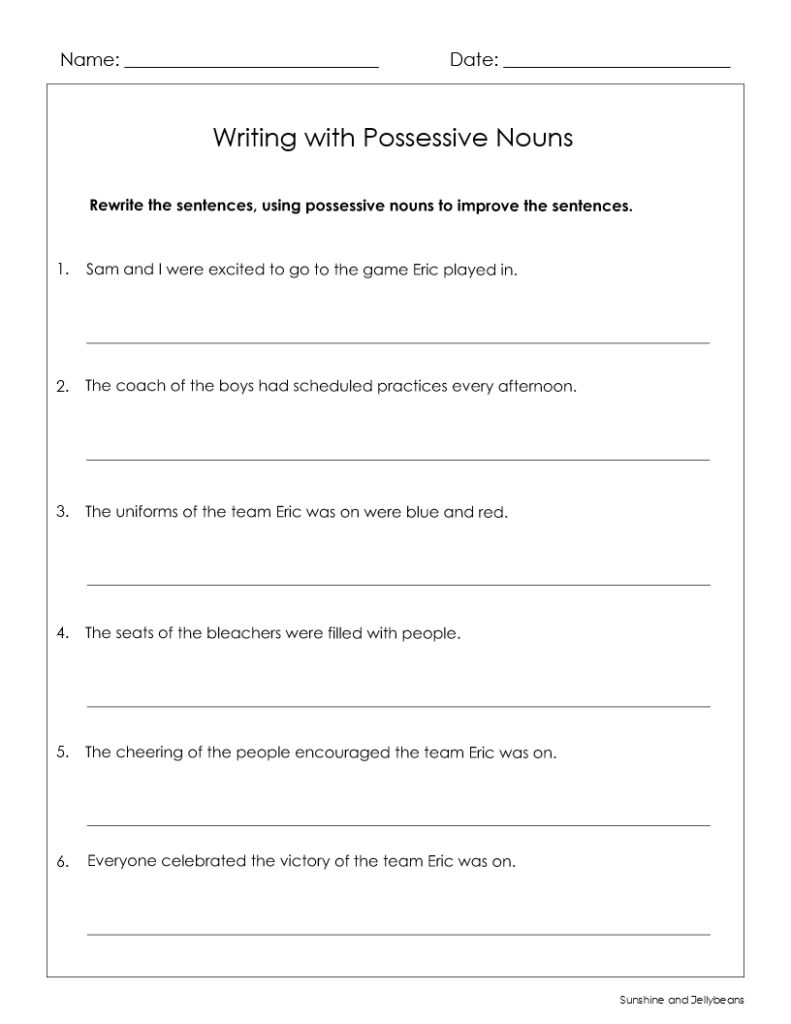 Possessive Nouns - Singular-Plural-Irregular - Grades 3-4 - CCSS | Made ...
