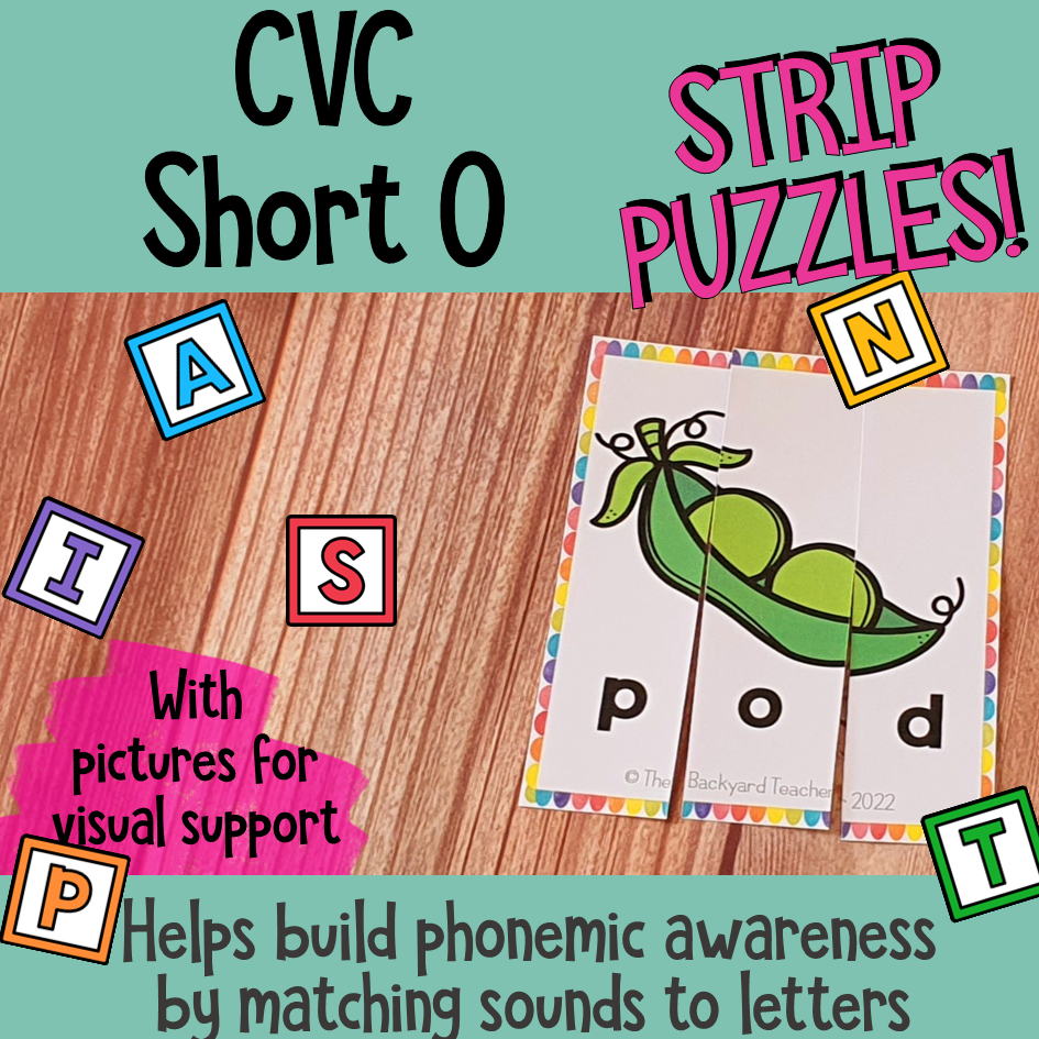 CVC Short O Strip Puzzles Activity | Made By Teachers