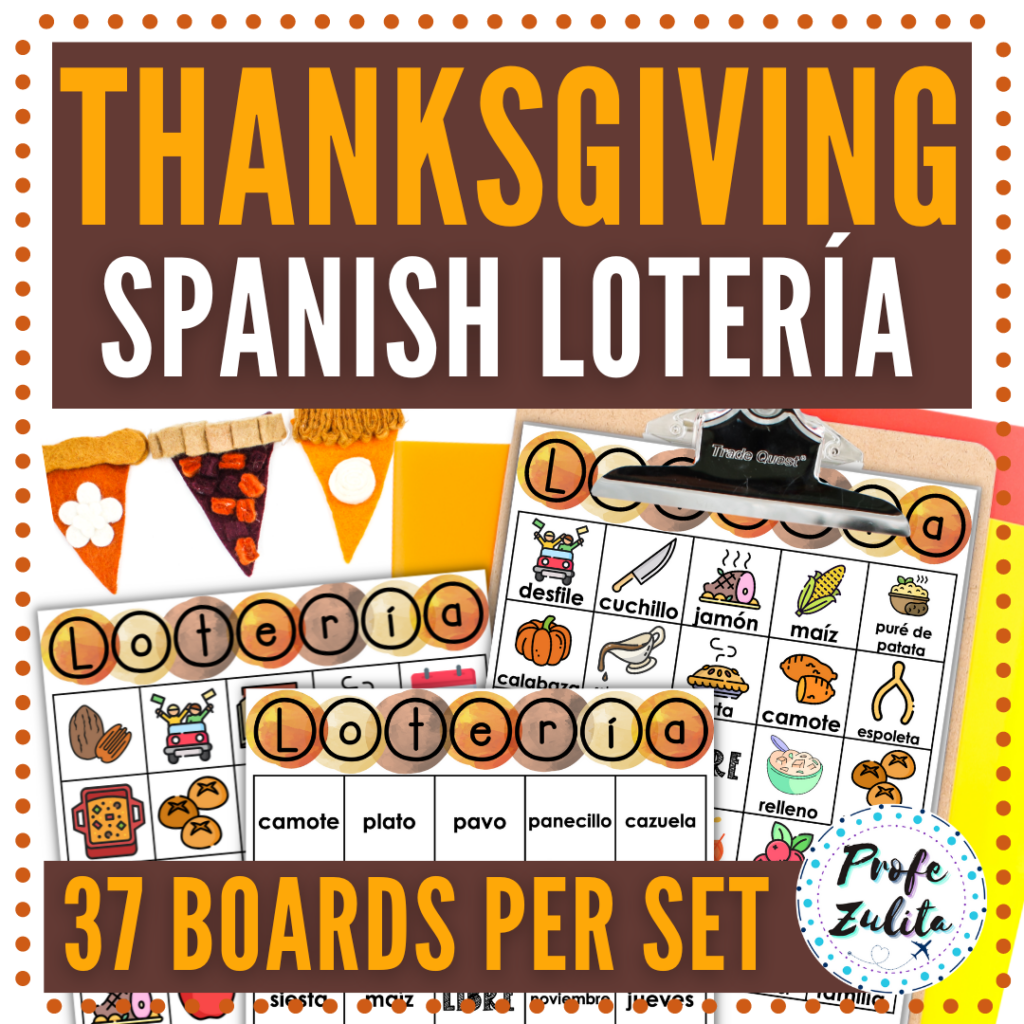 Thanksgiving Spanish Game - Loteria | Made By Teachers