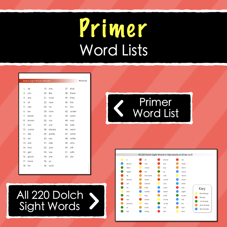 Dolch Sight Words (Primer) - Printable Fill-in-the-Blanks Worksheets ...