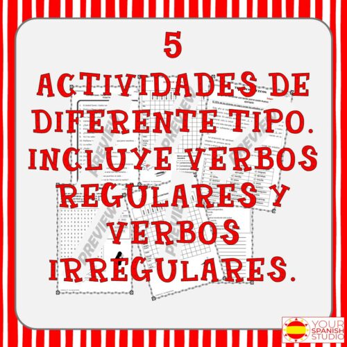 PRESENT OF INDICATIVE IN SPANISH ALL VERBS PART 1 ACTIVITIES - Made By ...