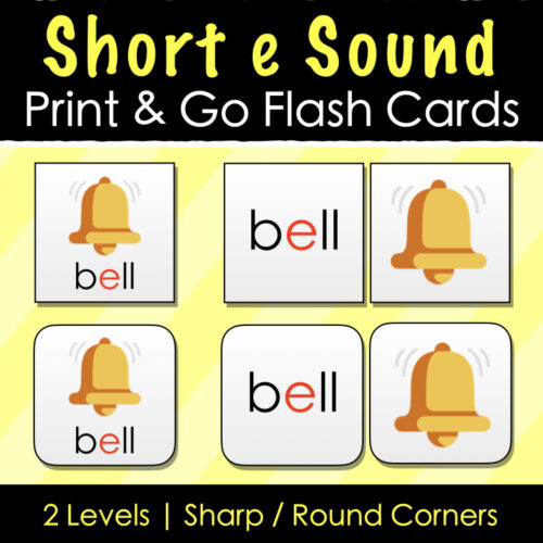 Short e Vowel Sound Words - Vocabulary Lists, Tests, BINGO, and Flash ...