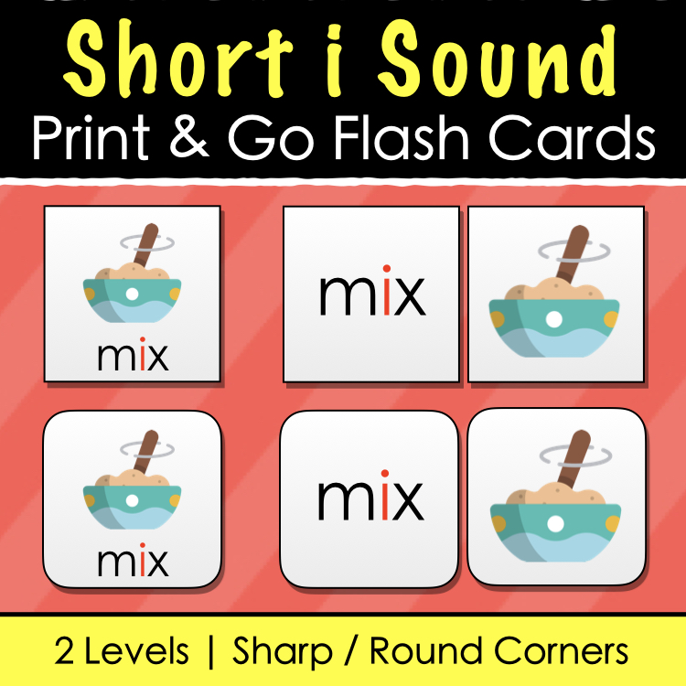 Short i Vowel Sound Words - Vocabulary Lists, Tests, BINGO, and Flash ...