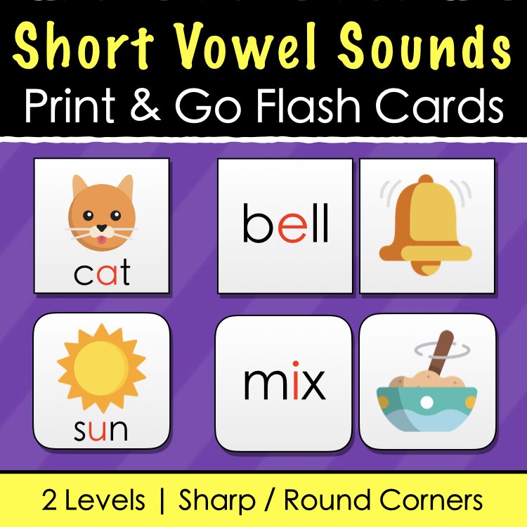 100 Short Vowel Sound Words - Vocabulary Lists, Tests, BINGO, + Flash ...