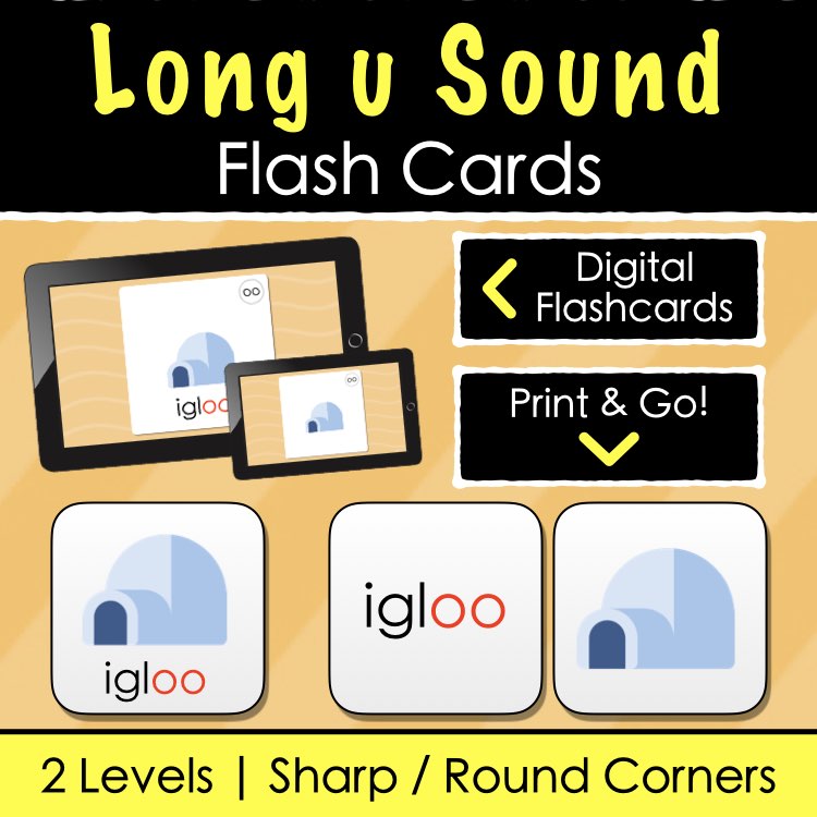 Long u Vowel Sound - Word Lists, Tests, BINGO - Print + Digital | 20 ...