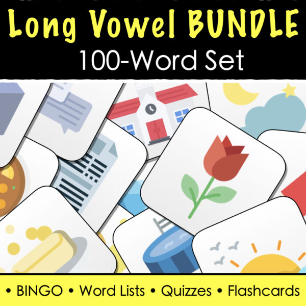 Long Vowel Sounds - Word Lists, Tests, BINGO - Print + Digital | 100 ...