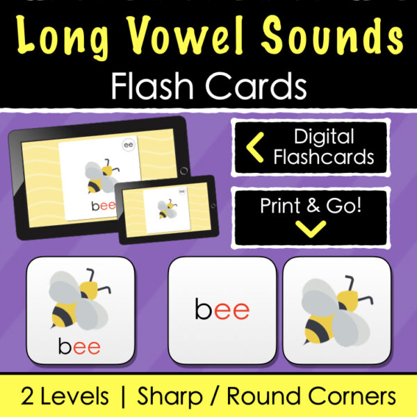 Long Vowel Sounds - Word Lists, Tests, BINGO - Print + Digital | 100 ...