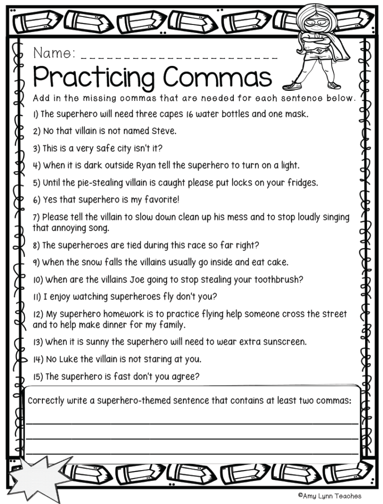 Fifth Grade Superhero Themed Worksheets {100 Standards Aligned ...