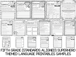 Fifth Grade Superhero Themed Worksheets {100 Standards Aligned ...