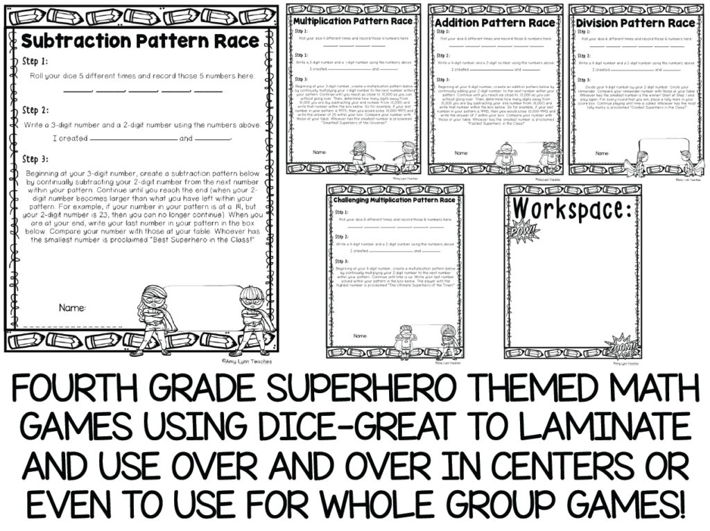 Fourth Grade Superhero Themed Worksheets {100 Standards Aligned ...