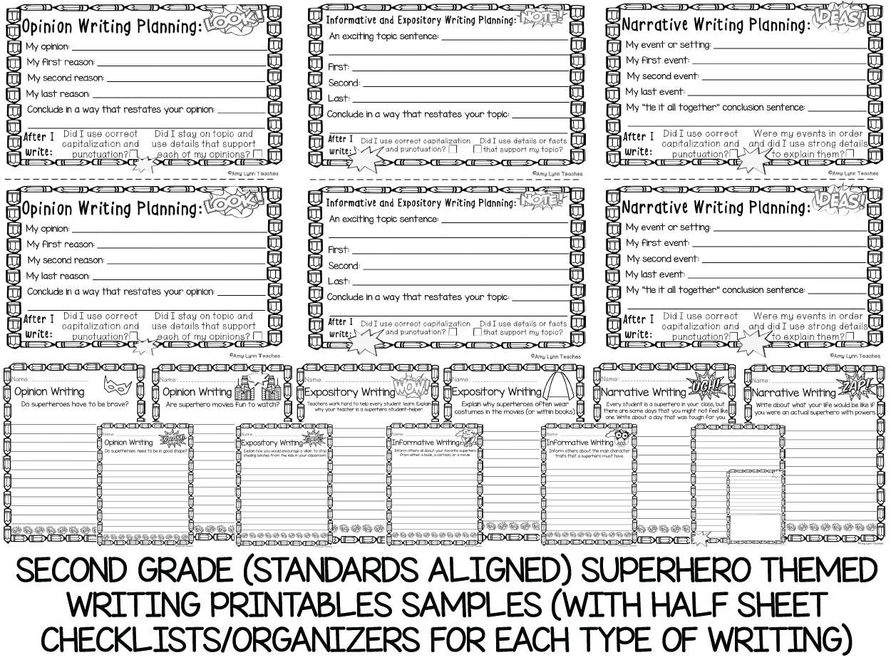 Second Grade Superhero Themed Worksheets {100 Standards Aligned ...