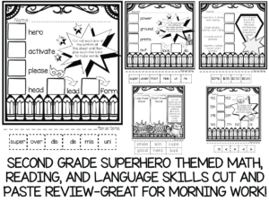 Second Grade Superhero Themed Worksheets {100 Standards Aligned ...