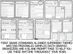 First Grade Superhero Themed Worksheets {100 Standards Aligned ...