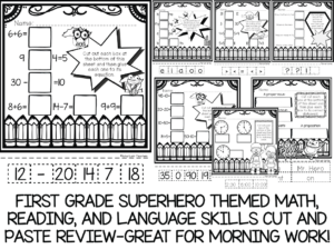 First Grade Superhero Themed Worksheets {100 Standards Aligned ...