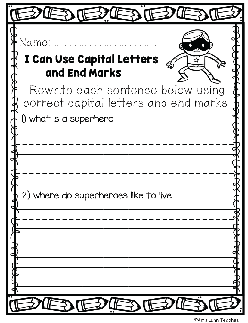 Kindergarten Superhero Themed Worksheets {100 Standards Aligned ...