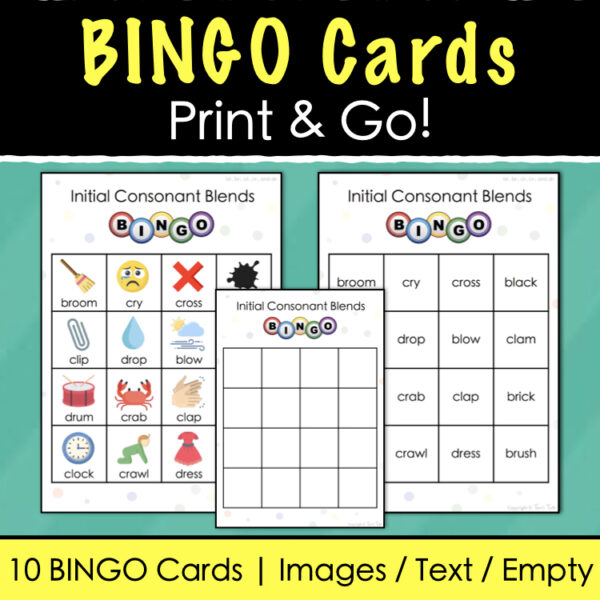 Initial Beginning Consonant Blends bl, br, cl, cr, dr - Print + Digital ...