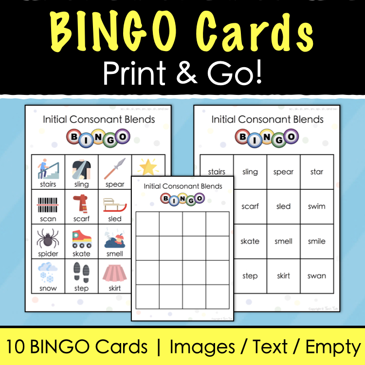 Initial Beginning Consonant Blends fl, fr, gl, gr, pl, pr - Print ...