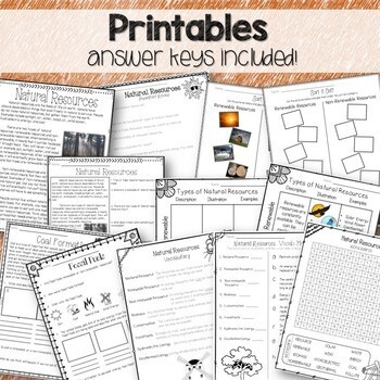 Natural Resources – Renewable and Nonrenewable Resources - Distance ...