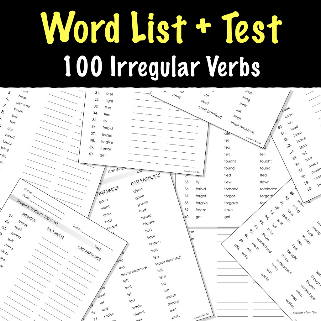 Yo-Ho-Ho Irregular Verbs - A Board Game to Practice 100 Irregular Verbs ...