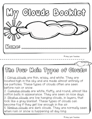 Clouds Mini Booklet | Made By Teachers