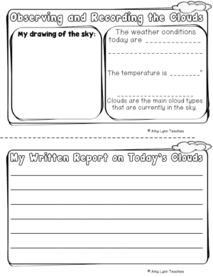 Clouds Mini Booklet | Made By Teachers
