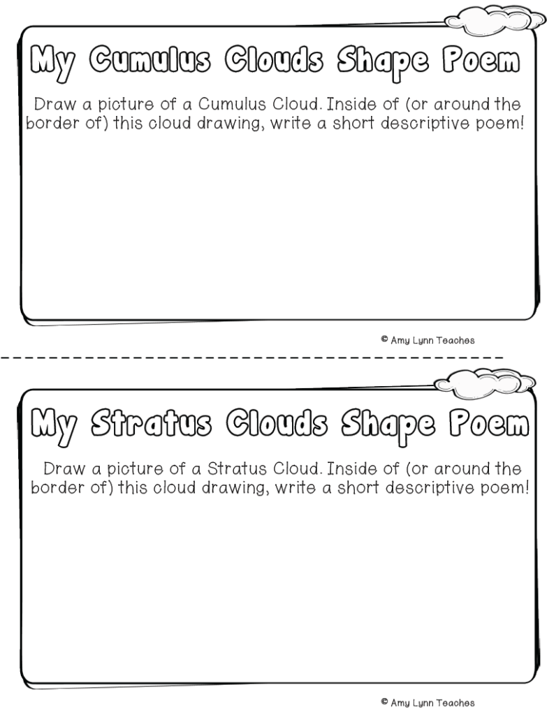 Clouds Mini Booklet | Made By Teachers