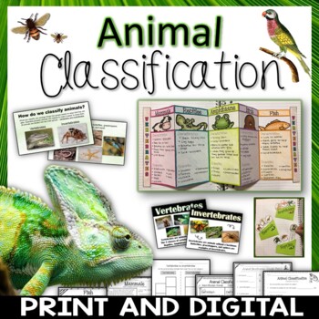 Animal Classification Unit: Vertebrates, Invertebrates, Distance ...