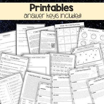 Constellations Complete Unit Pack- Printables, Interactive notebooks ...