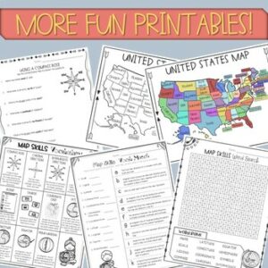 Map skills and Types of Maps Printables & Activities Pack - Made By ...