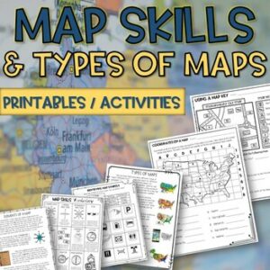Map skills and Types of Maps Printables & Activities Pack | Made By ...